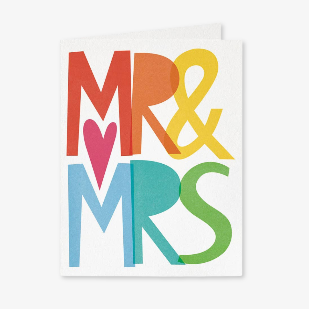 Mr and Mrs Wedding Card | Halfpenny Postage – Cheerfully Made Goods ...
