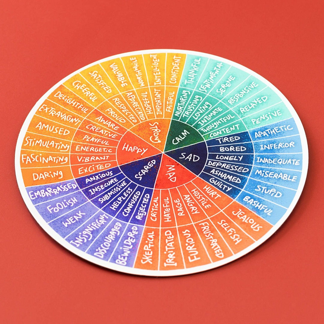 Emotion Wheel Vinyl Sticker | RippleSplash Studio – Cheerfully Made ...