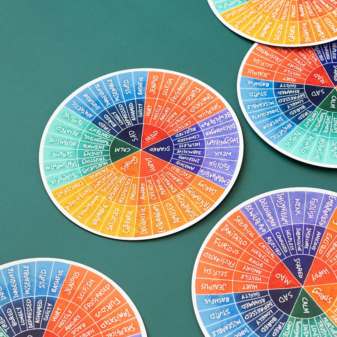 Emotion Wheel Vinyl Sticker | RippleSplash Studio – Cheerfully Made ...